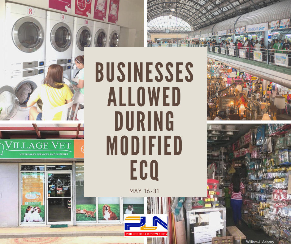 List of Businesses Allowed during Modified ECQ | PLN Media