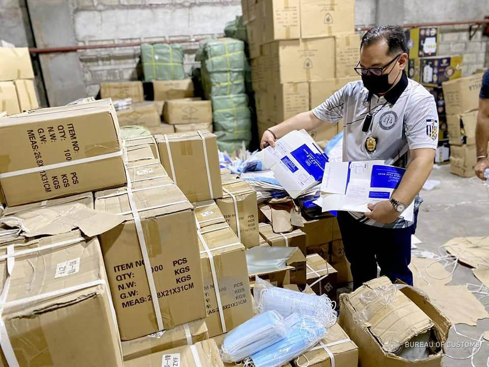 Millions worth of smuggled face shields, face masks seized in Tondo ...