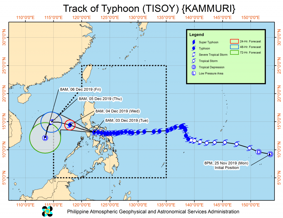 Weather update: typhoon 'Tisoy' now severe tropical storm | PLN Media