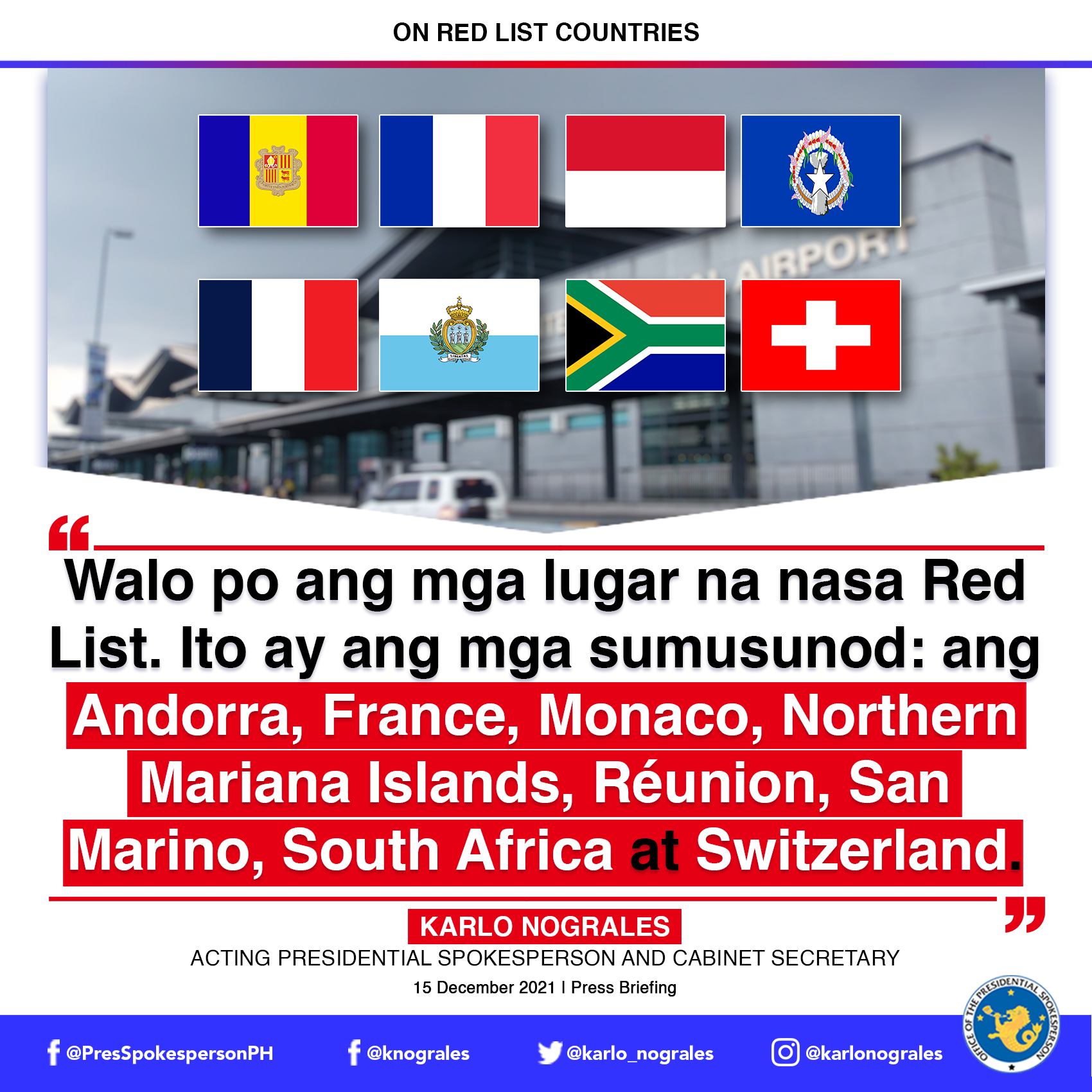 Philippines adds 8 countries to Red List | PLN Media