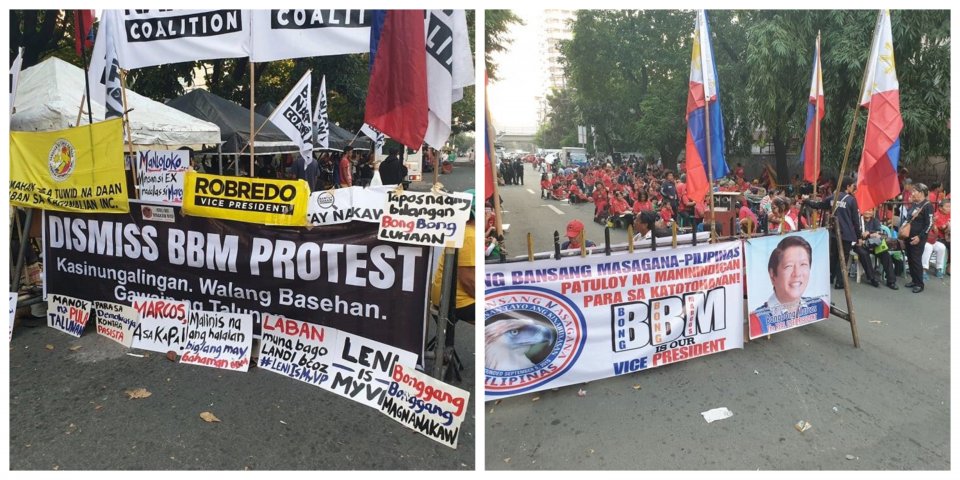 Robredo, Marcos supporters await Presidential Electoral Tribunal ...