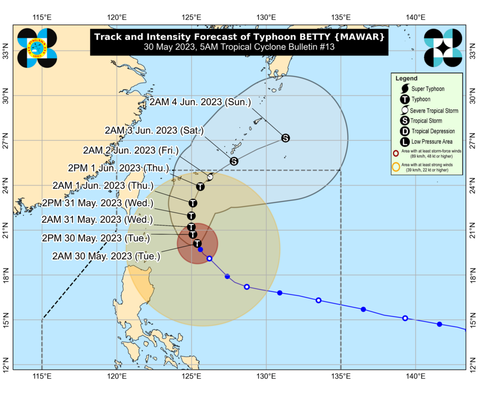 Typhoon Betty further weakens over Sea East of Batanes | PLN Media