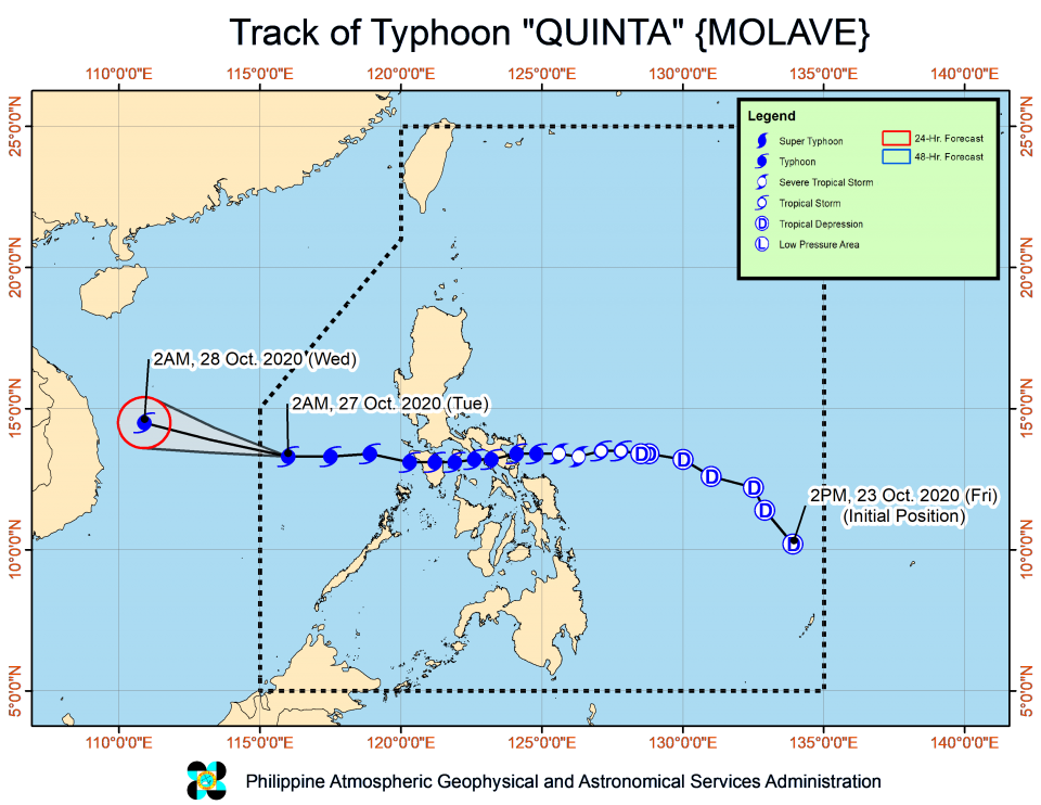 Typhoon Quinta to exit PAR this morning; new LPA about to enter PH ...