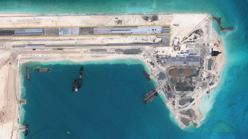 China completes airstrip at Fiery Cross Reef in disputed South China ...